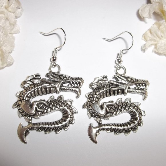 wvluckygirl | Jewelry | Earrings Dragon Earring Dragon Jewelry Silver ...